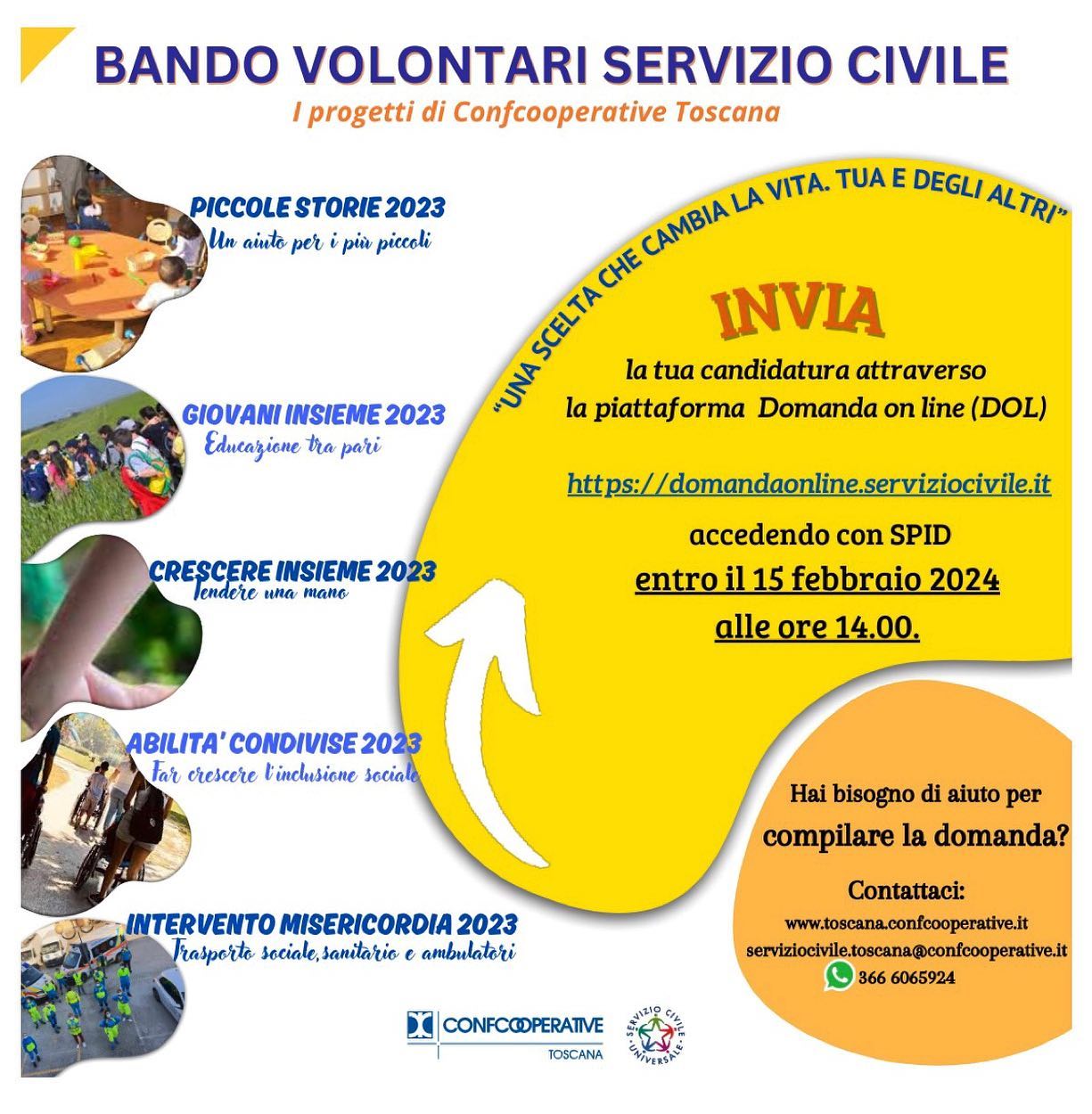 Scegli i nostri progetti del Servizio Civile Universale!